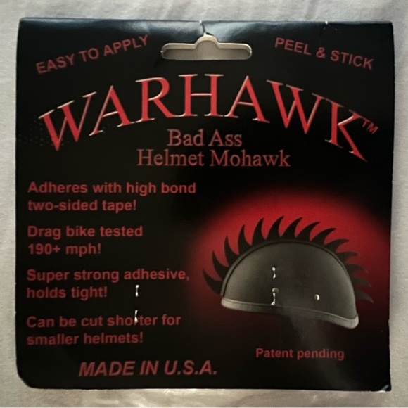 Other | Warhawk Helmet Mohawk Sticker Black Spikes | Poshmark